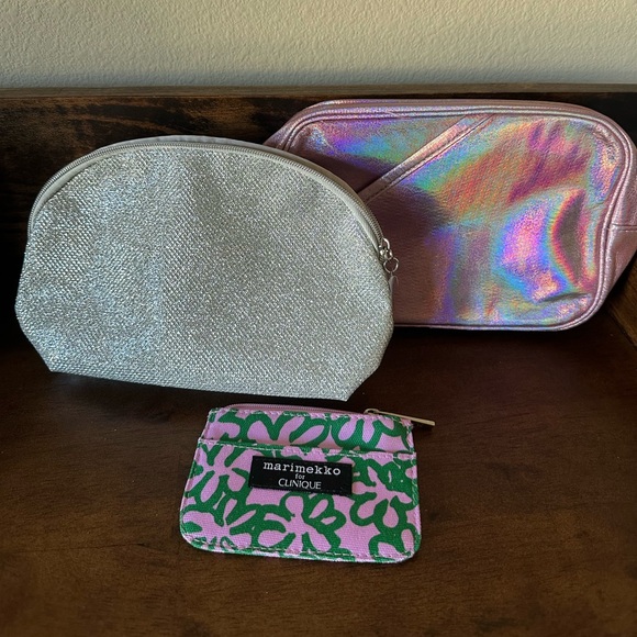 Clinique | Bags | Clinique Lancome Cosmetics Bags 3 Piece Bundle Set ...